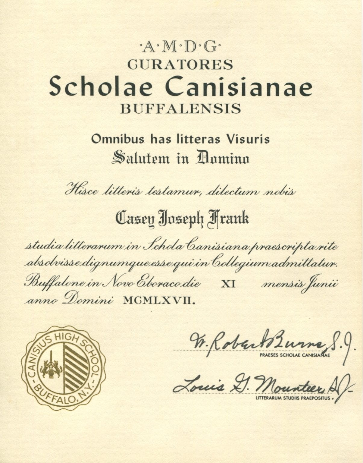 Diplomas - Casey Frank Attorney & Counselor